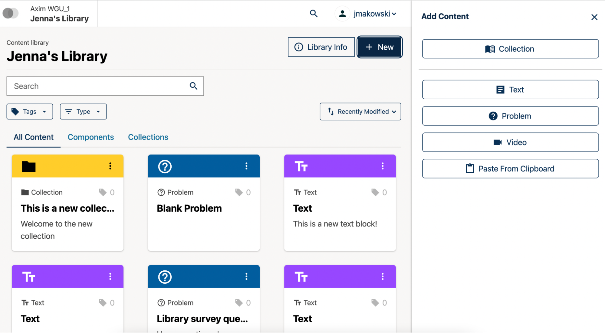 Create and edit content in a Library — Latest documentation