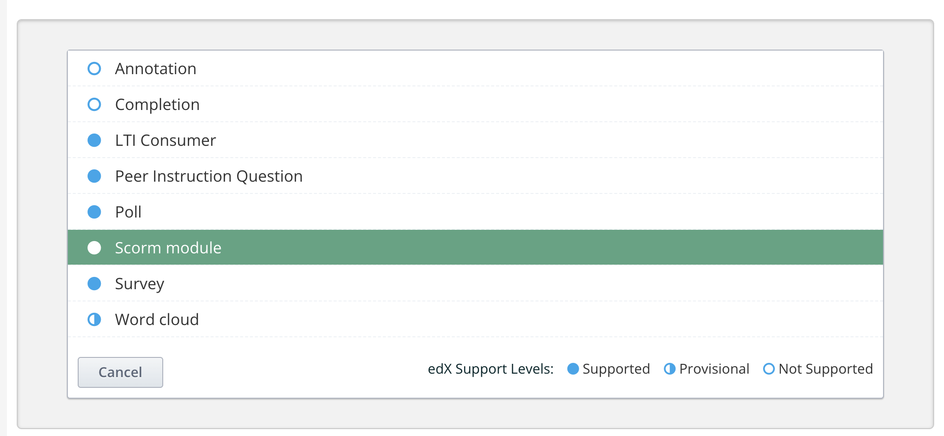 Manage SCORM Content — Latest documentation